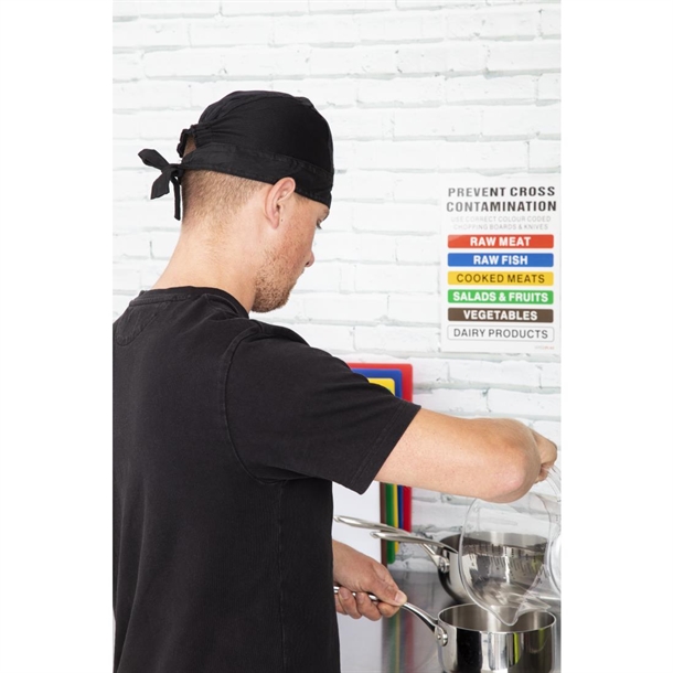Whites Chef Bandana Black - B390 - Buy Online at Nisbets