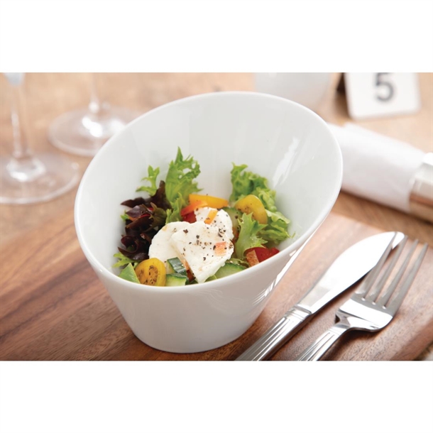 Olympia Whiteware Oval Sloping Bowls 153 x 135mm - CB079 - Buy Online ...