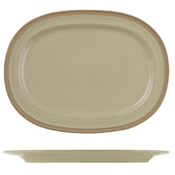 Churchill Igneous Stoneware Oval Plates 355mm (Pack of 6) - CE036 - Buy ...