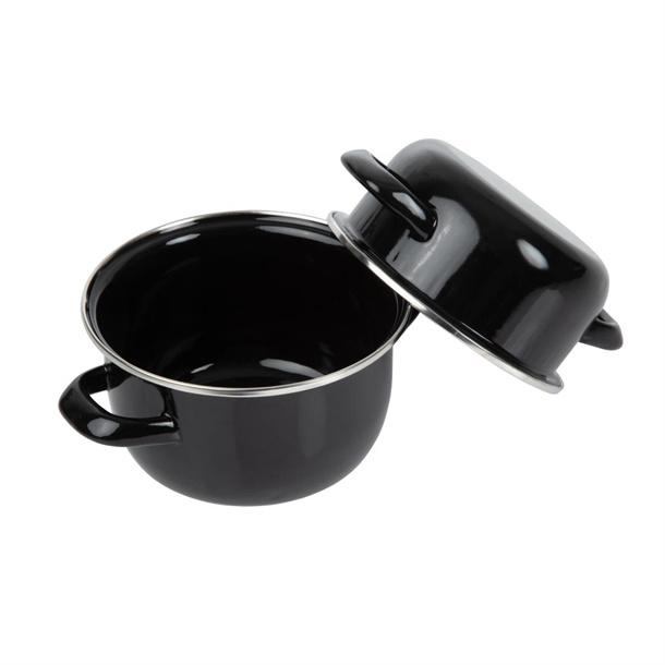 Olympia Mussel Pot Enamel Small - CF269 - Buy Online at Nisbets