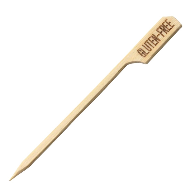 Tablecraft Gluten Free Bamboo Paddle Marker 3.5" (100 Pack) - CH561 ...