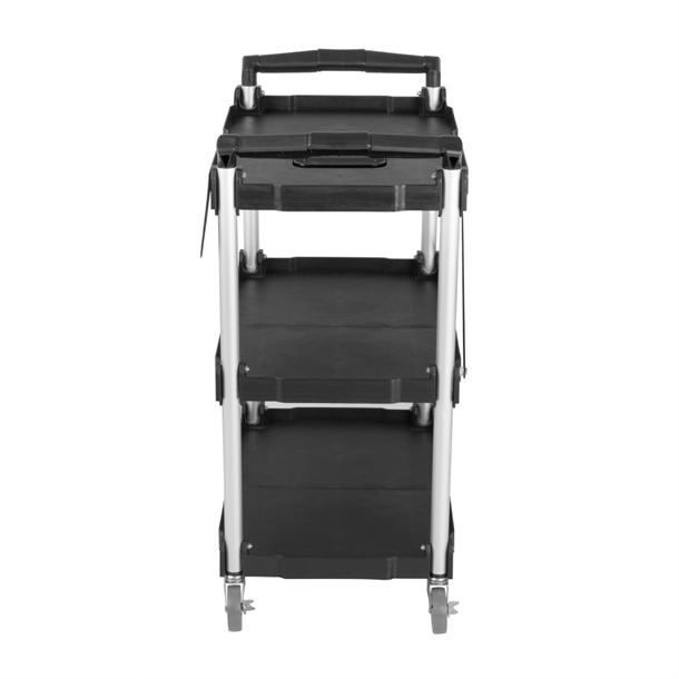 Vogue 3 Tier PP Folding Trolley Black Small - CK113 - Buy Online at Nisbets
