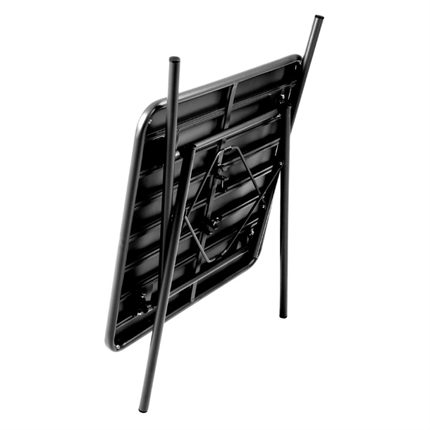 Bolero Square Slatted Steel Table Black 700mm - CS731 - Buy Online at ...