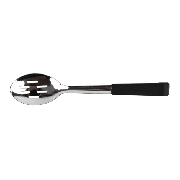 Vogue Slotted Serving Spoon Black Handle 340mm - CS911 - Buy Online at ...
