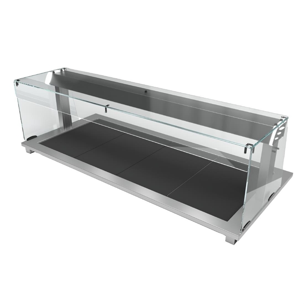 Glass Food Warmers Displays Stainless Mirrored Steel Heated Grab & Go
