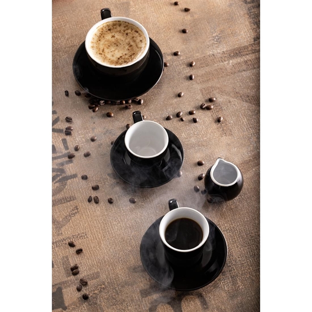 Olympia Cafe Coffee Cup Black - 230ml 8fl oz (Pack of 12) - CU953 - Buy ...