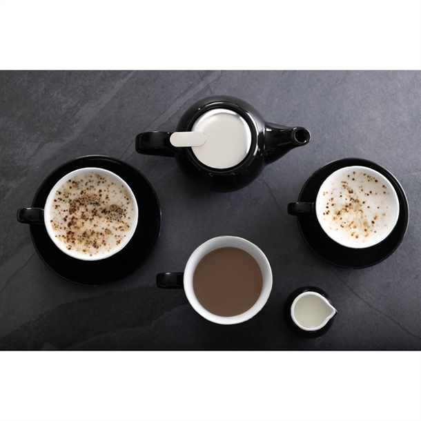 Olympia Cafe Coffee Cup Black - 230ml 8fl oz (Pack of 12) - CU953 - Buy ...