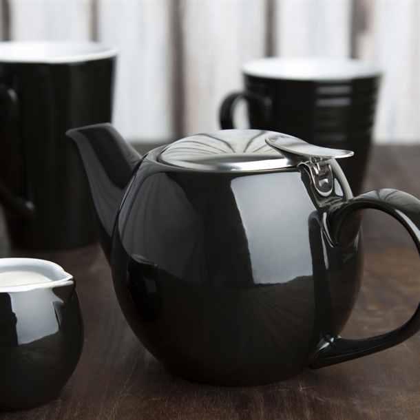 Olympia Cafe Teapot Black - CU958 - Buy Online at Nisbets