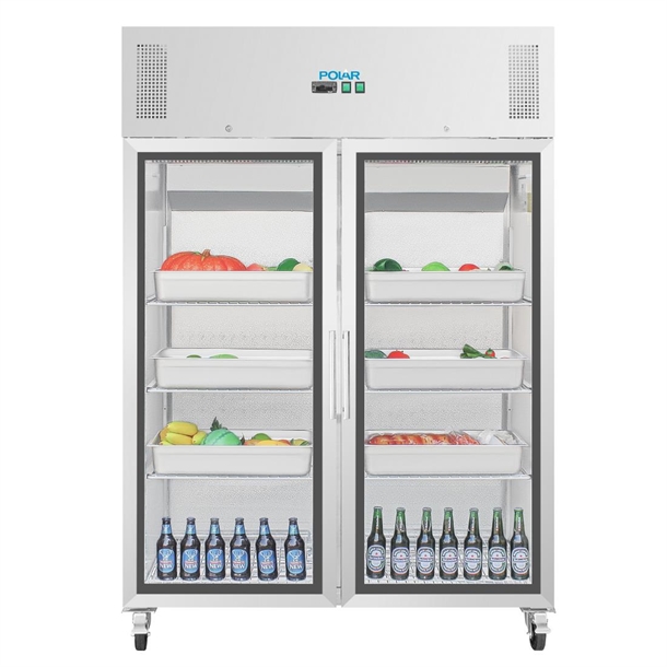 Polar G-Series Upright Double Door Gastro Display Fridge 1200Ltr ...