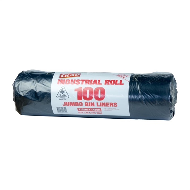 Glad jumbo bin liner roll 240ltr (100 Pack) - DD465 - Nisbets