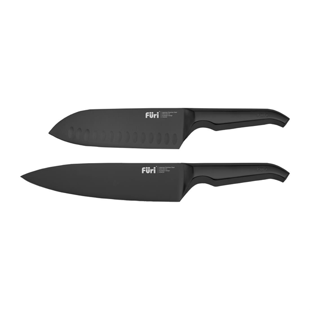 Furi Jet Black Knife Set (Pack of 3) - DD825 - Nisbets
