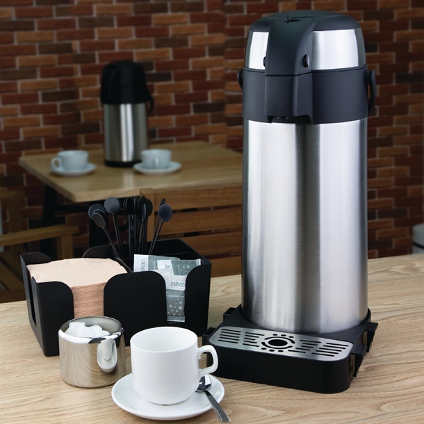 Airpot - Olympia Pump Action Airpot Flask for Hot Water, Teas & Coffees ...