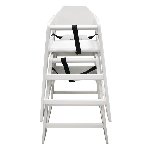 Bolero Wooden High Chair Antique White Finish - DL833 - Buy Online at ...