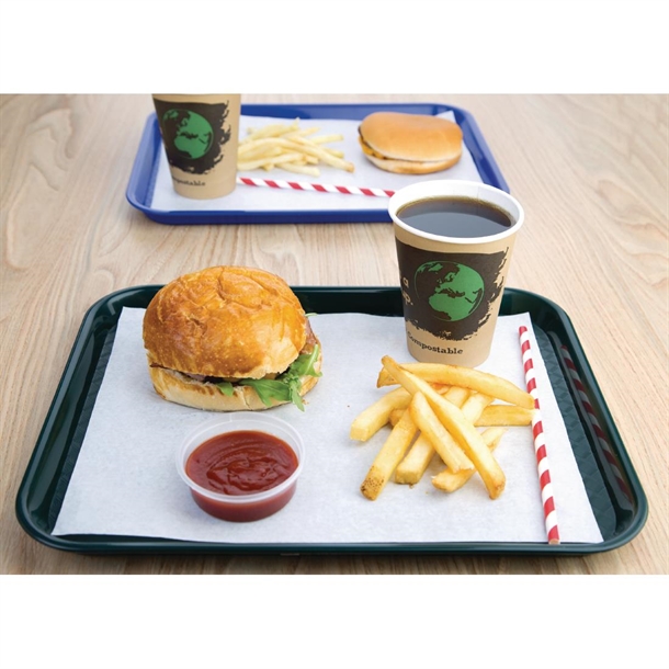 Plateau fast food en plastique Olympia Kristallon vert - DP214 - Nisbets