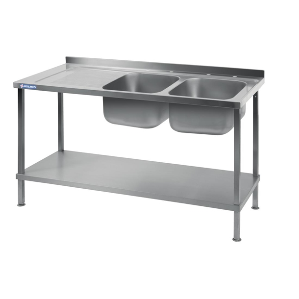 Vogue Fully Assembled Stainless Steel Sink Left Hand Drainer 1500mm ...
