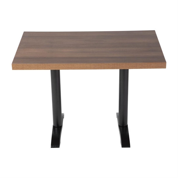 Bolero Pre-drilled Rectangular Table Top Rustic Oak 1100(W) x 700(D)mm ...