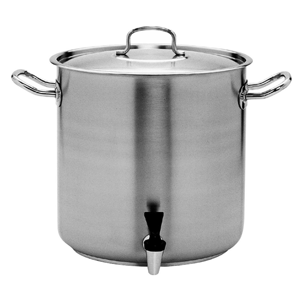 Pujadas Stockpot with Cover and Tap Inox-Pro 450mm - 72Ltr - DU388 ...