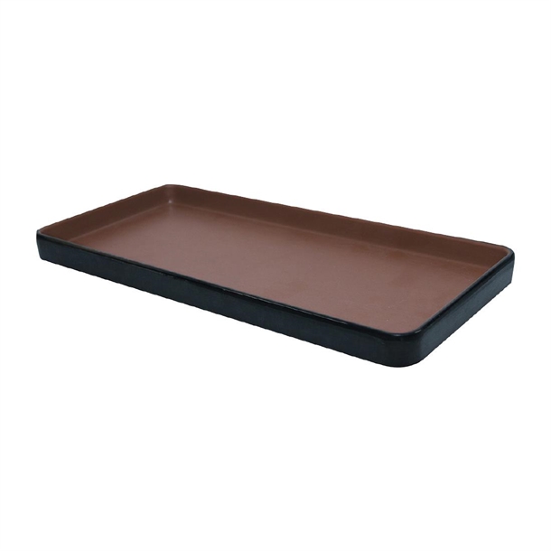 Coucou Dual Colour Rect. Plate 250x120mm - Brown & Black (12 Pack ...