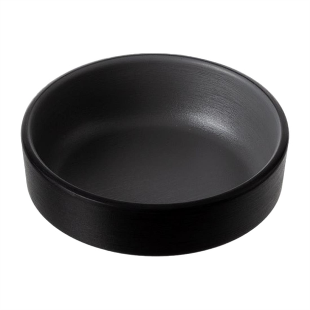 Coucou Dual Colour Round Sauce Dish 100mm - Grey & Black (20 Pack ...