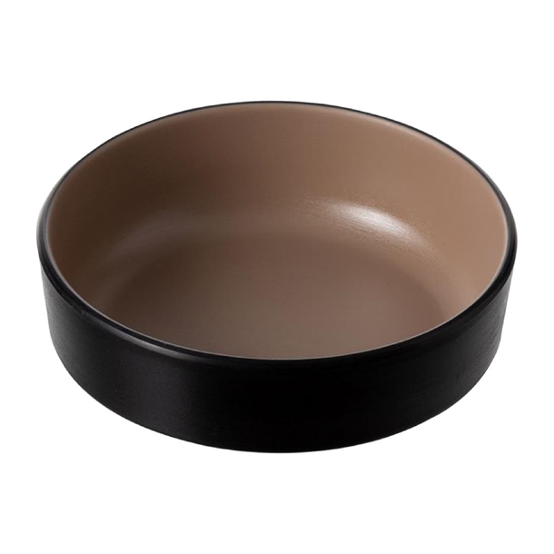 Coucou Dual Colour Round Sauce Dish 155mm - Beige & Black (12 Pack ...