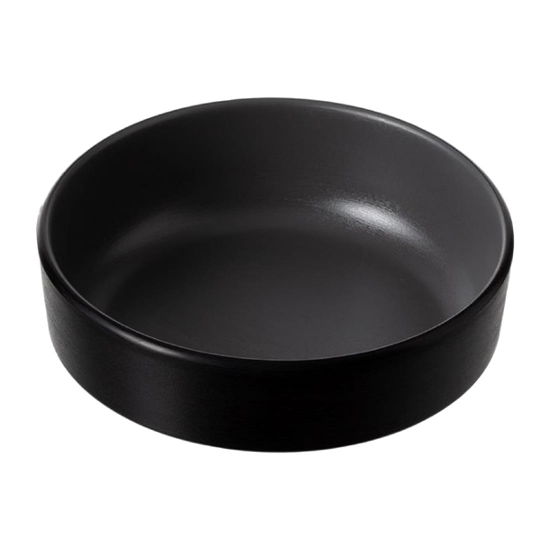 Coucou Dual Colour Round Sauce Dish 155mm - Grey & Black (12 Pack ...