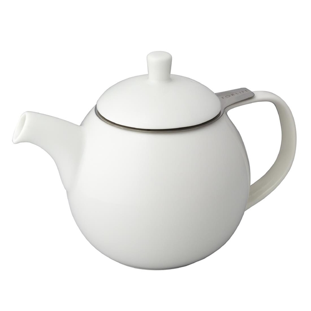 Forlife White Curve Teapot 24oz - DX486 - Nisbets
