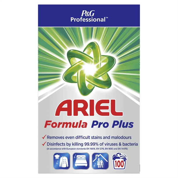 Ariel Professional Formula Pro+ Powder Detergent Antibacterial 100 ...