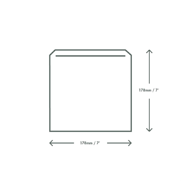 Vegware Compostable Paper Sandwich Bags Kraft - 7x7" (Pack of 1000 ...
