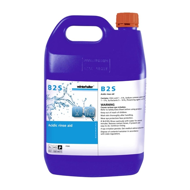 Winterhalter Universal Liquid Glass & Dishwashing Rinse Aid - 5Ltr ...