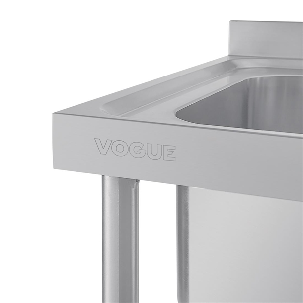 Vogue Double Sink Right Hand Drainer 1500mm - DY824 - Buy Online at Nisbets