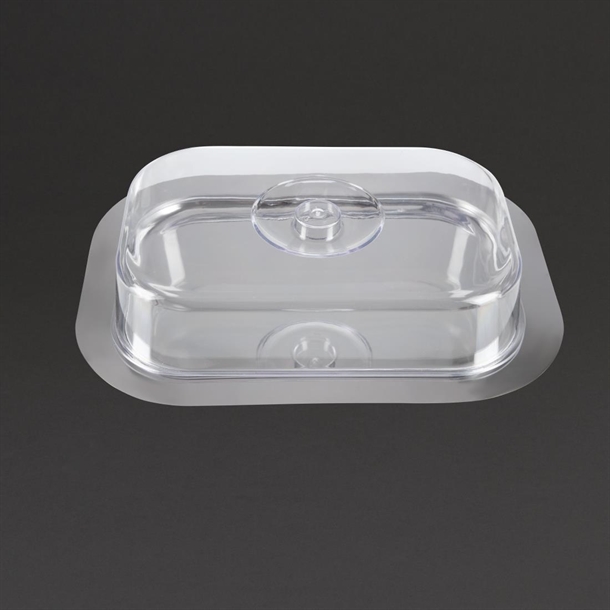 Stainless Steel Rectangular Tray with Cover - F762 - Buy Online at Nisbets