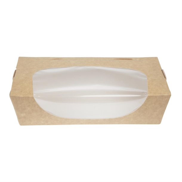 Barquettes à salade kraft recyclables avec fenêtre 1000ml (lot de 200 ...
