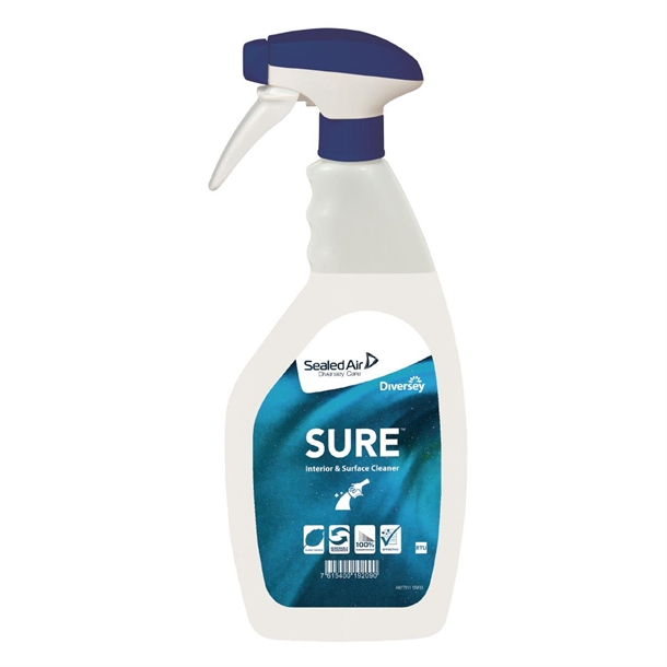 SURE Glass Cleaner / Interior and Surface Cleaner Refill Bottles 750ml ...