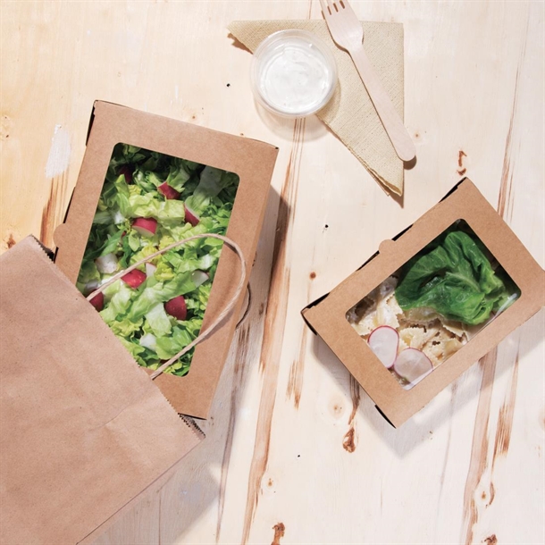 Fiesta Compostable Salad Box with PLA Window (Pack of 200) - P_FB676 ...