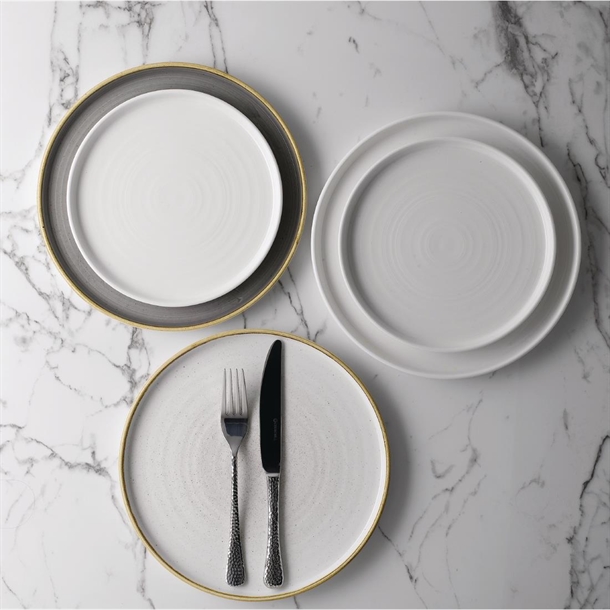 Churchill Stonecast Walled Chefs Plates Barley White 210mm (Pack of 6 ...