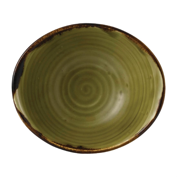 Dudson Harvest Deep Bowls Green 200mm (6 Pack) - FE397 - Nisbets