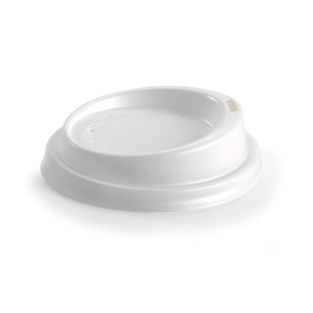 BioPak PS Plastic Lids for BioPak BioCups 80mm White (1000 Pack ...