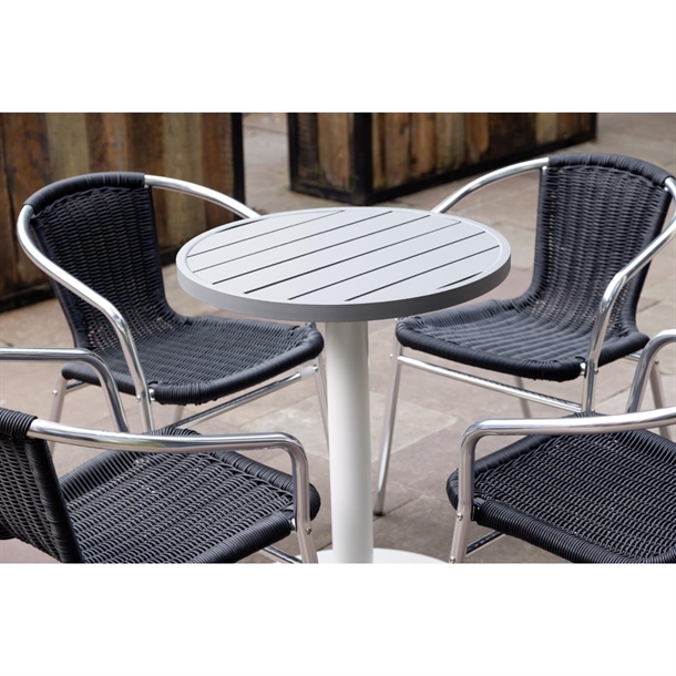 Bolero Cast Iron Round Table Base White - FT029 - Buy Online at Nisbets