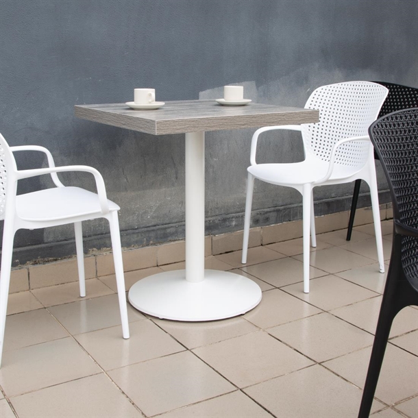 Bolero Cast Iron Round Table Base White - FT029 - Buy Online at Nisbets