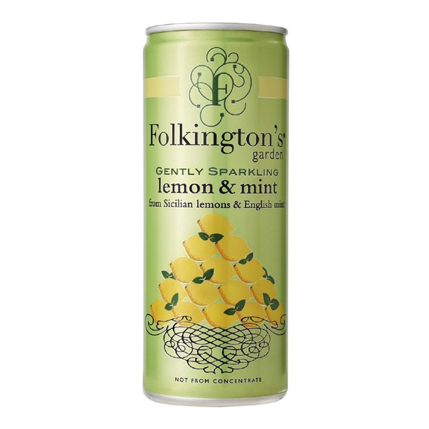 Folkington's Sparkling Drinks Lemon & Mint Can 250ml (12 Pack) - FU470 ...