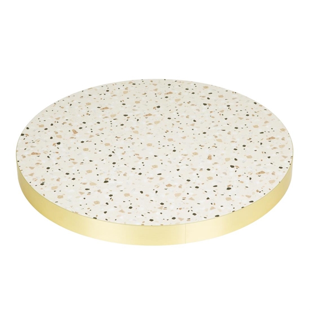 Bolero Terrazzo Style Round Table Top 600mm - FU518 - Nisbets