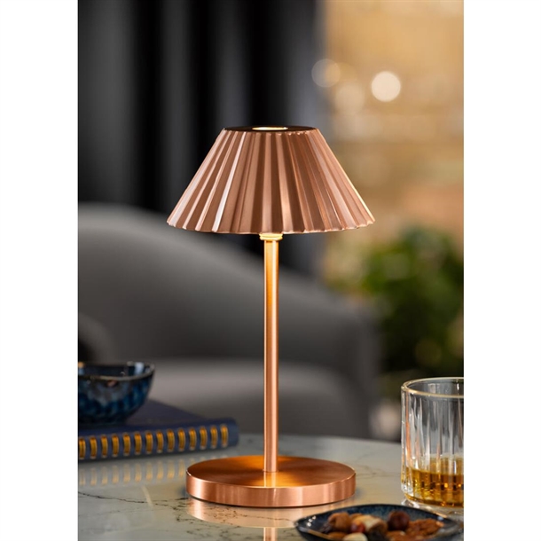 Utopia Aruba LED Cordless Table Lamp 230mm Brushed Copper (Pack of 6 ...