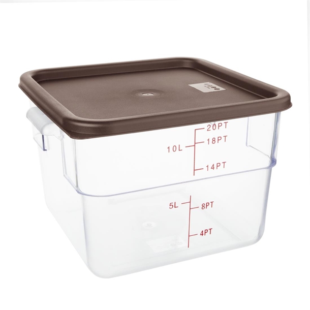 Hygiplas Square Food Storage Container Lid Brown Large - FX142 - Buy ...