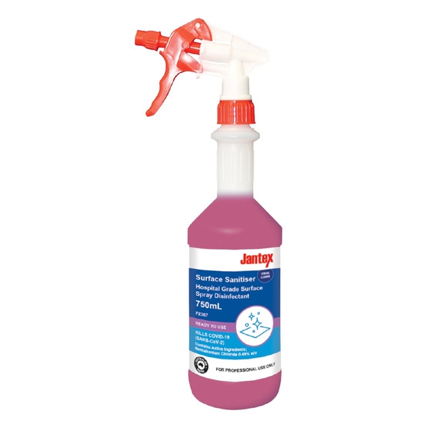 Jantex Hospital Grade Disinfectant Surface Spray - 750ml - FZ367 - Nisbets