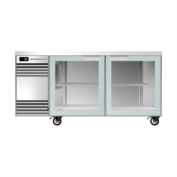 SKOPE BackBar 2 Glass Swing Door CounterLine Fridge CL.2.GSW - FZ809 ...