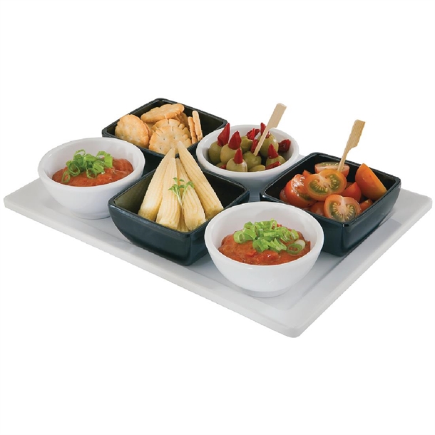 APS Pure Melamine Black Square Mini Bowl - GF133 - Buy Online at Nisbets