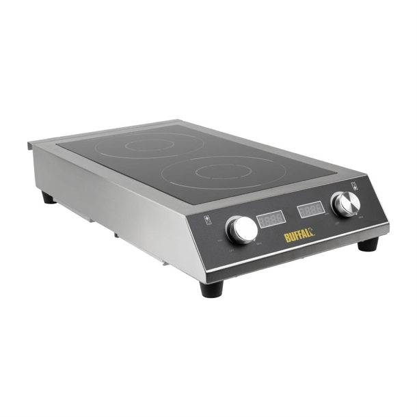 Buffalo Heavy Duty Double Induction Hob 7kW - GF239 - Nisbets