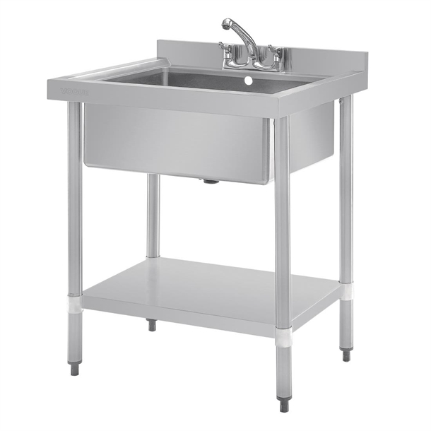Vogue Stainless Steel Midi Pot Wash Sink with Undershelf - GJ537 - Buy ...