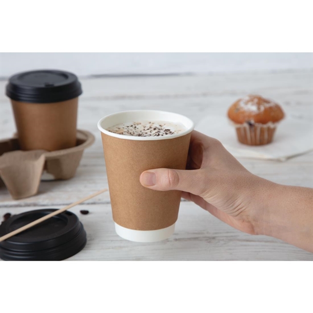 Fiesta Recyclable Coffee Cup Lids Black 340ml / 12oz and 455ml / 16oz ...