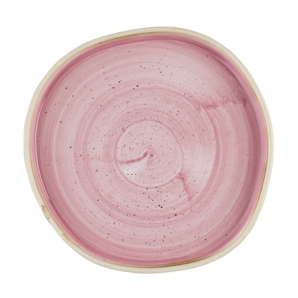 Churchill Stonecast Petal Pink Organic Walled Plates 206mm (6 Pack ...